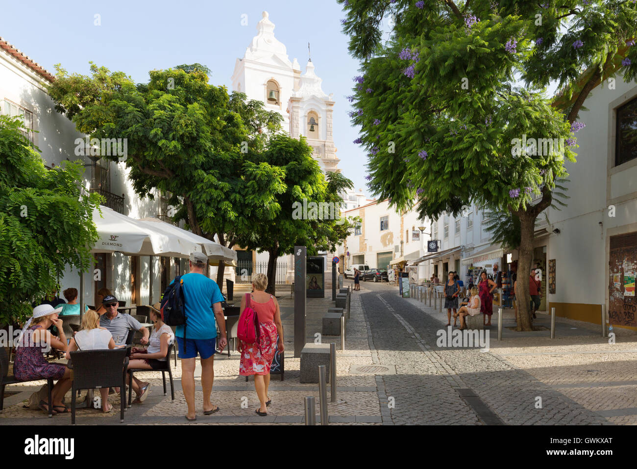 Lagos town centre, Algarve, Portugal, Europe Stock Photo - Alamy