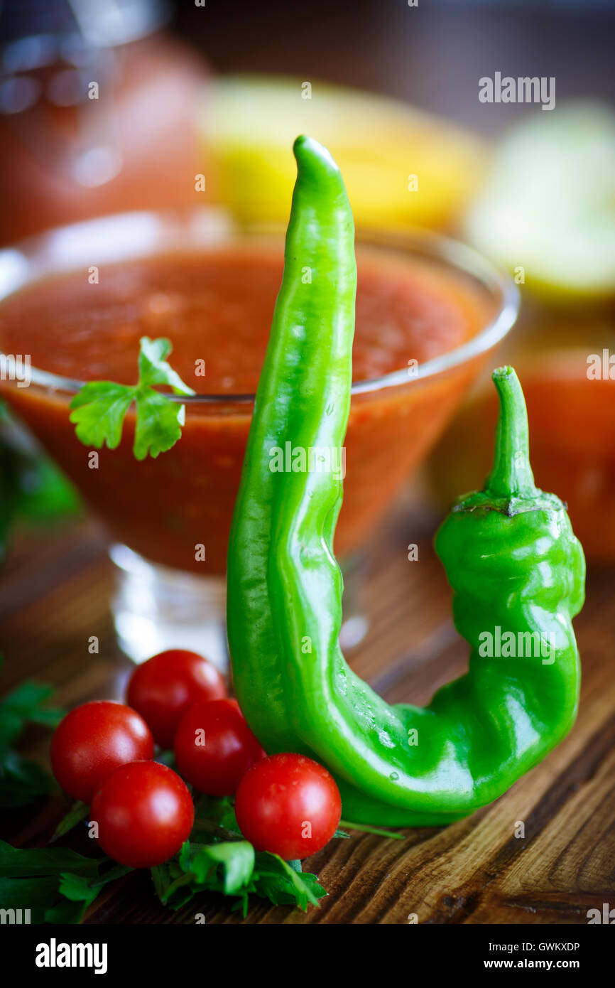 Adjika sauces from fresh vegetables Stock Photo - Alamy
