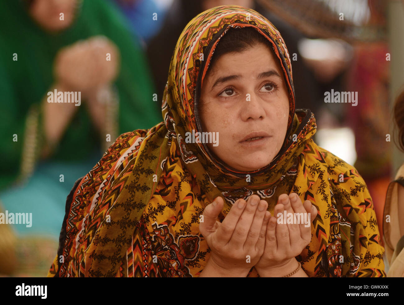 Lahore, Pakistan. 13th Sep, 2016. Pakistani Muslims take a part of Eid ...