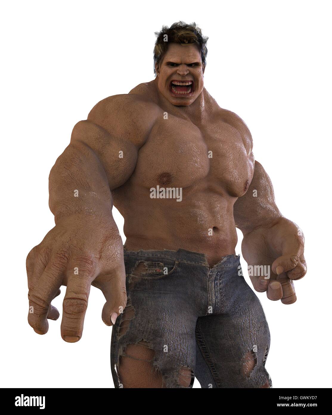 Giant Monster 3D Illustration Stock Photo - Alamy