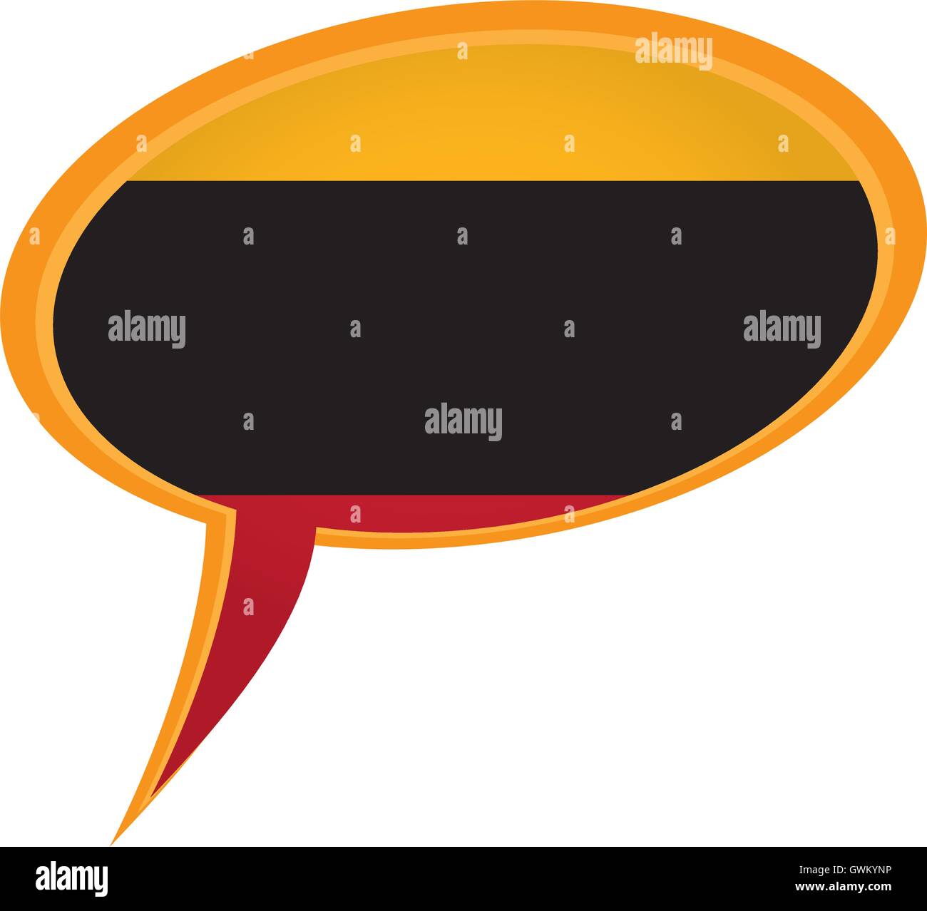 Isolated german flag on a bubble chat, Vector illustration Stock Vector ...