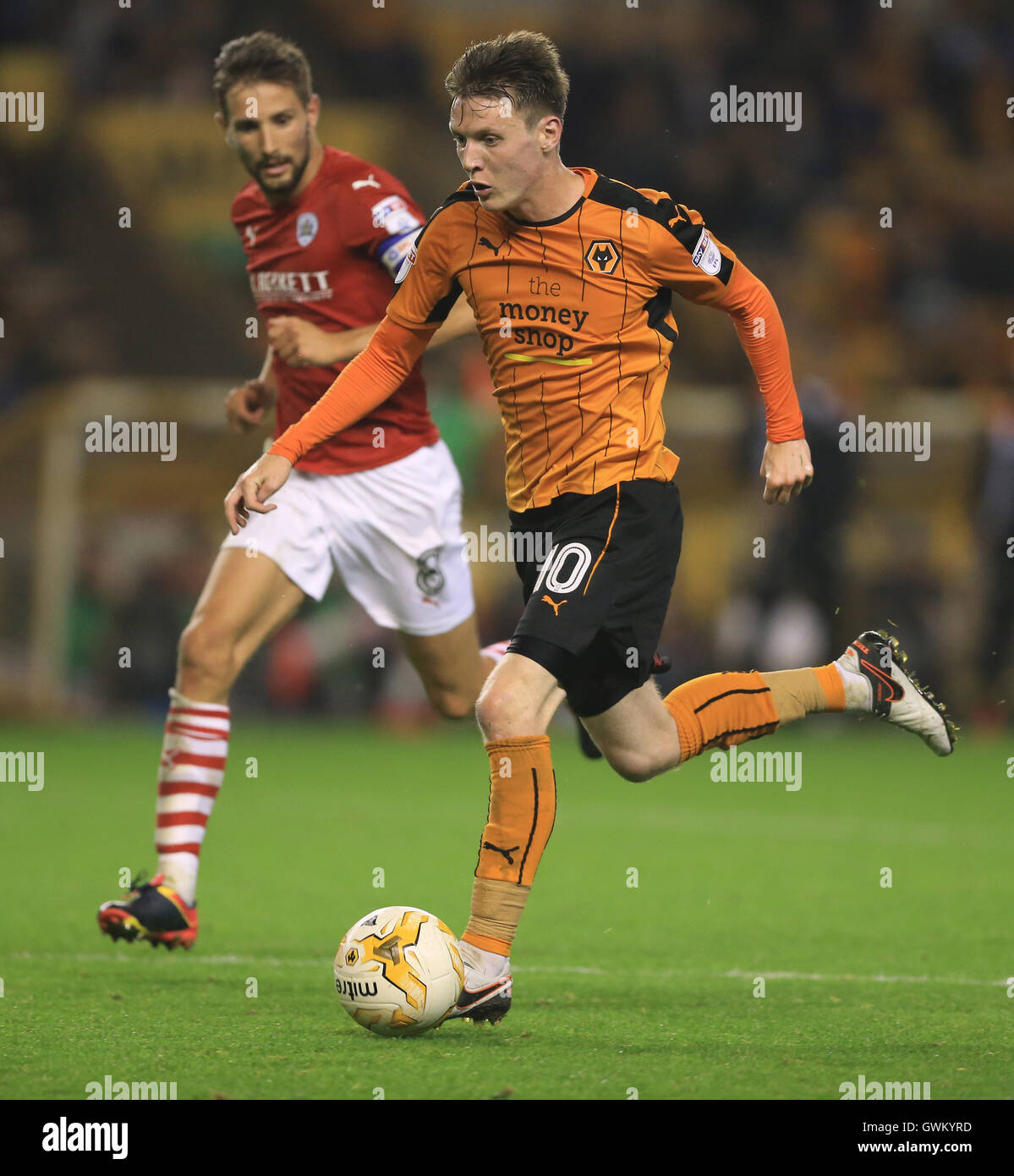 Wolverhampton Wanderers' Joe Mason (right) and Barnsley's Conor ...