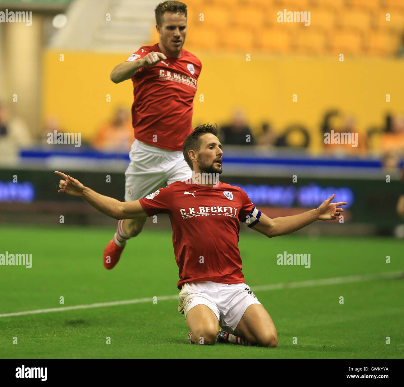 Barnsley's Conor Hourihane celebrates scoring his side's first goal of ...