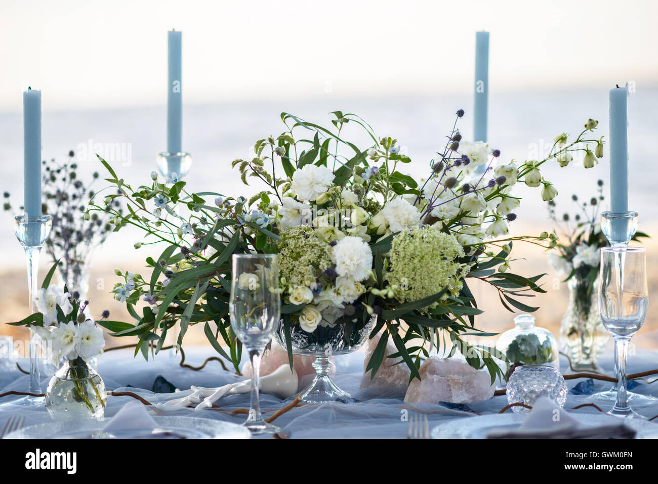accessories at the wedding table. accessories at the wedding table on ...
