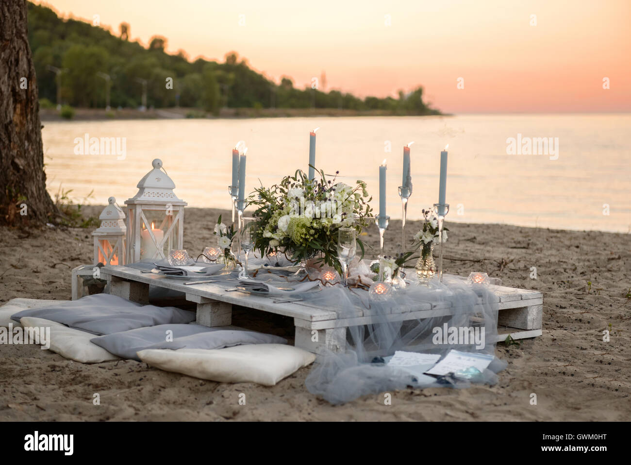 accessories at the wedding table. accessories at the wedding table on ...