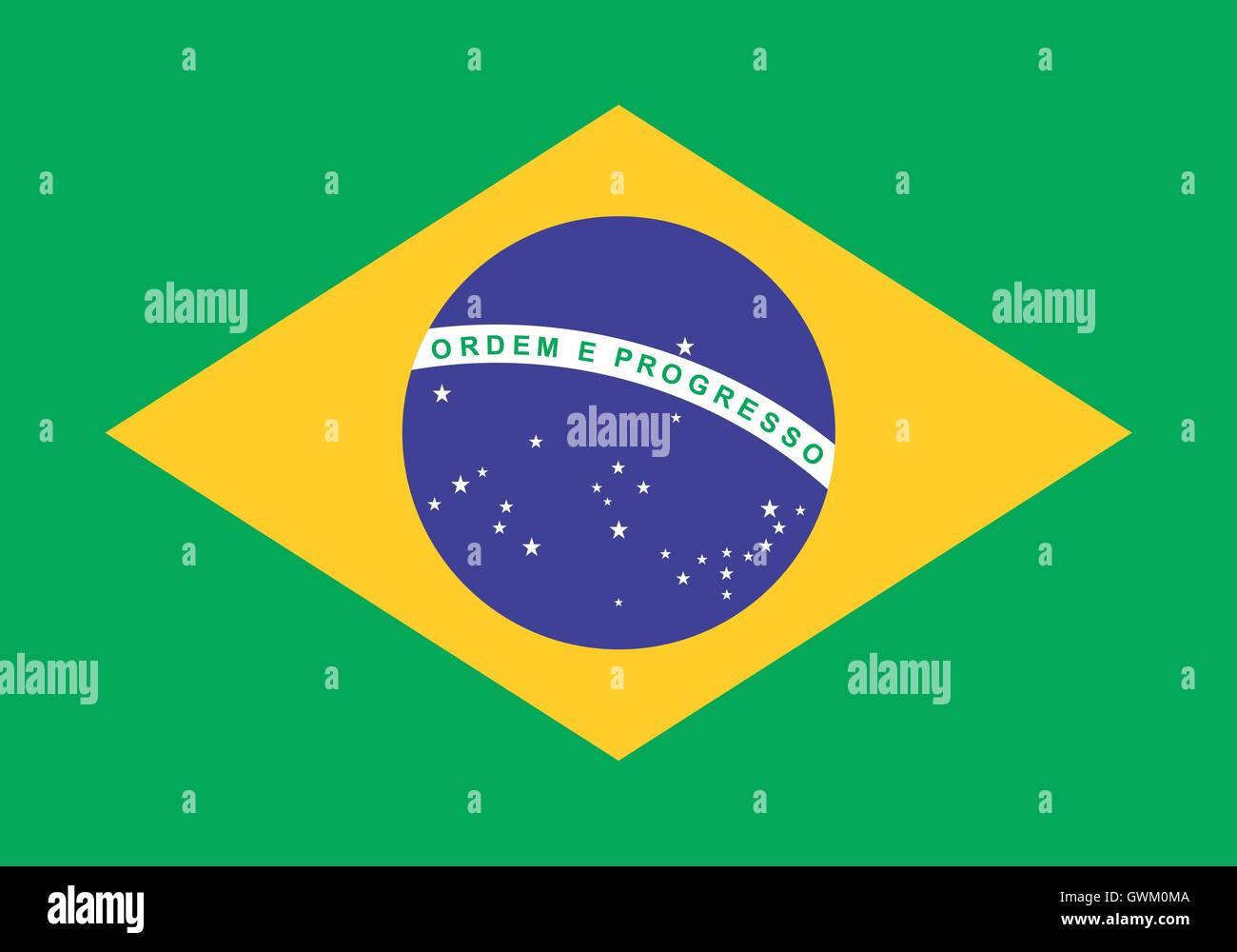 Flag of Brazil, accurate vector illustration, correct proportions Stock ...