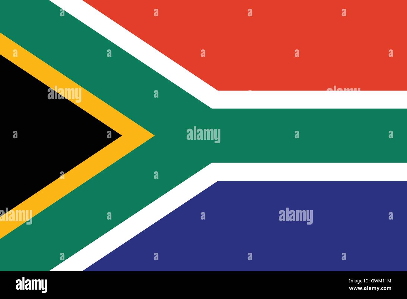 Flag Of South Africa Official Colors And Proportion Accurate Vector