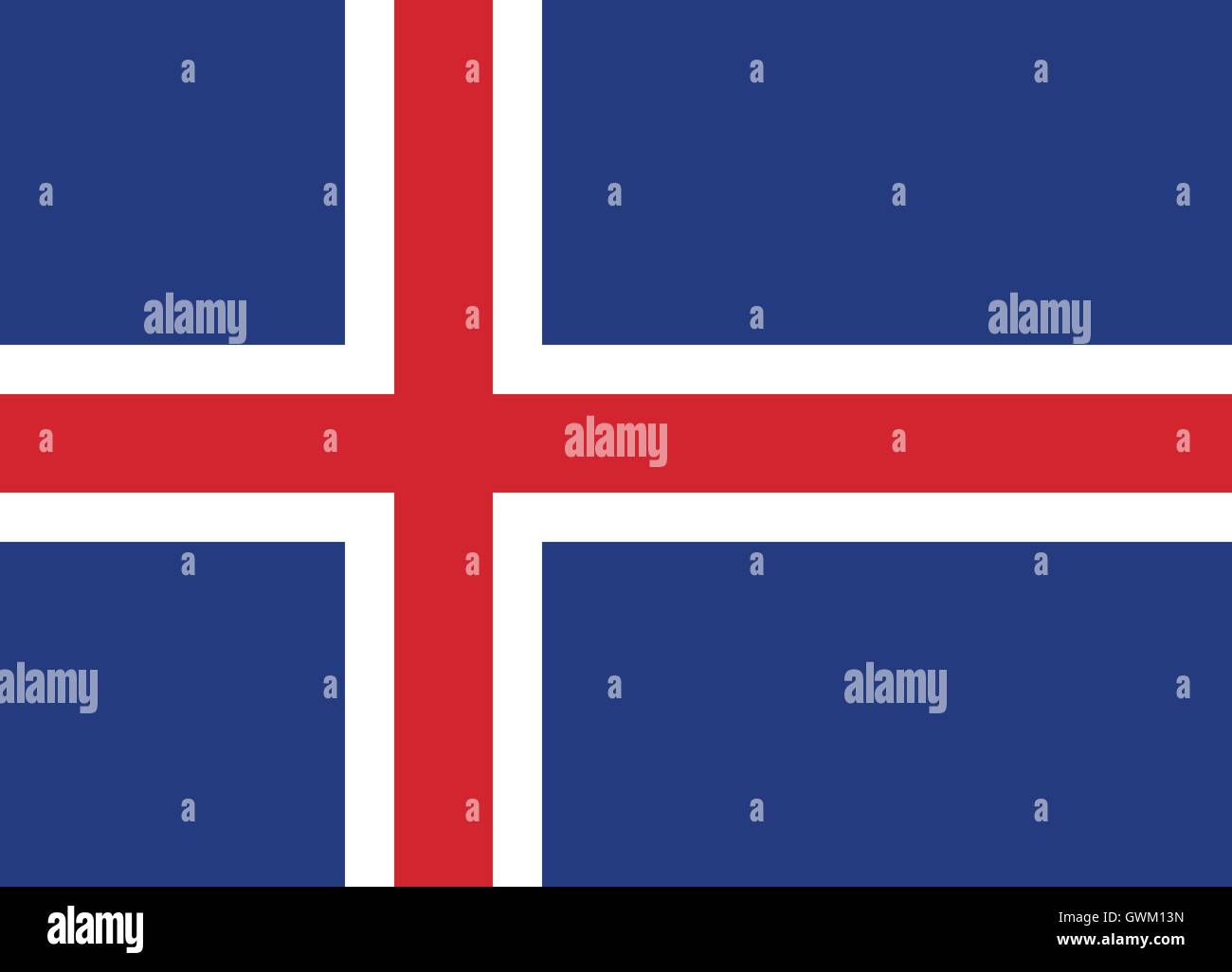 Iceland flag, official colors, correct proportion, accurate vector ...