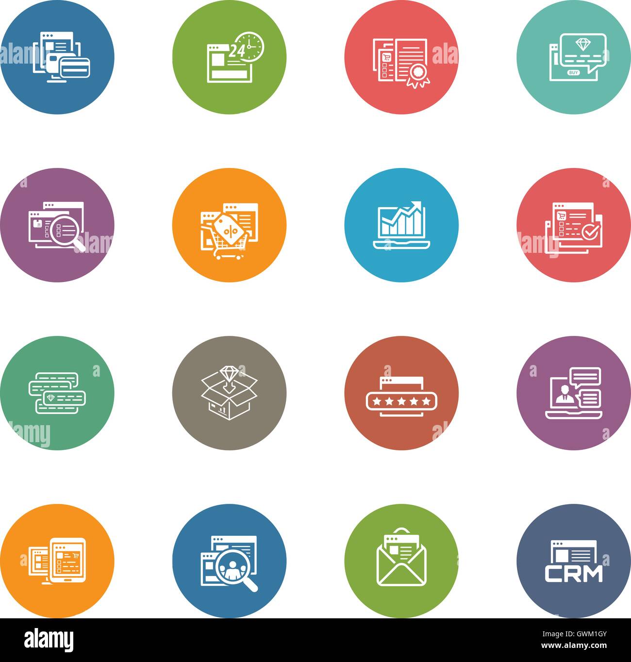 Shopping and Marketing Icons Set Stock Vector Image & Art - Alamy