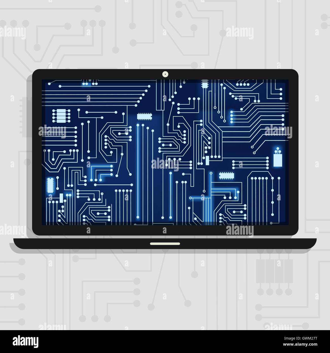 Laptop circuits Stock Vector Images - Alamy