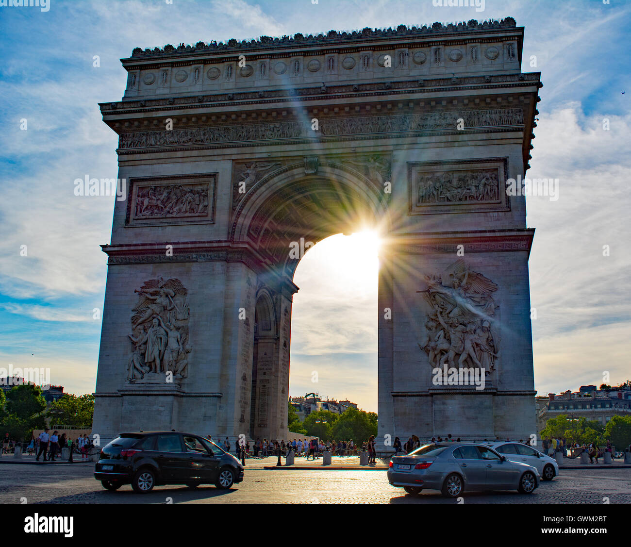 Arc de Triomphe or Triumphal Arch of the Star Stock Photo - Alamy