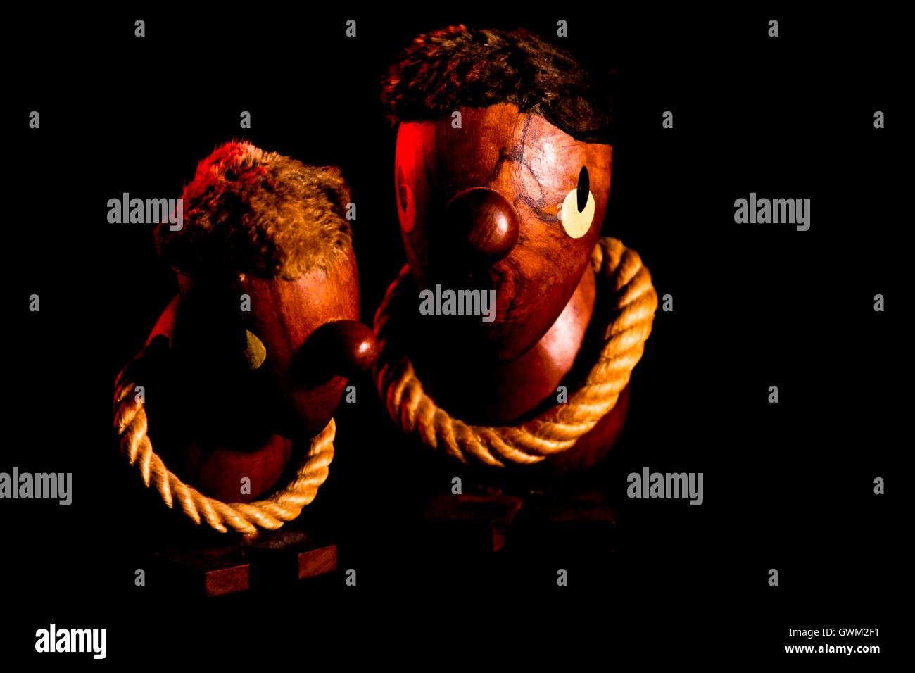 The Googlies - Small Wooden Figurines Stock Photo - Alamy