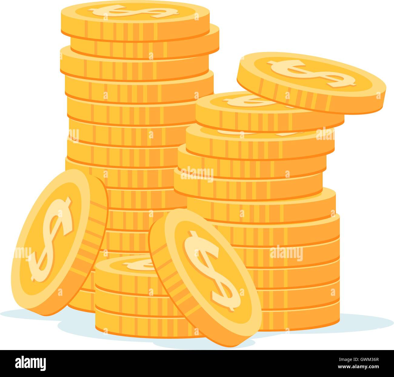 stack of gold coins vector illustration Stock Vector Image & Art - Alamy