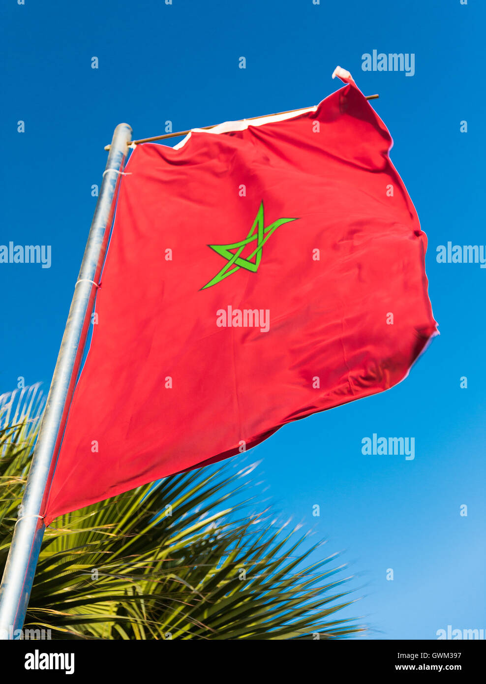 Wave flag morocco on hi-res stock photography and images - Alamy