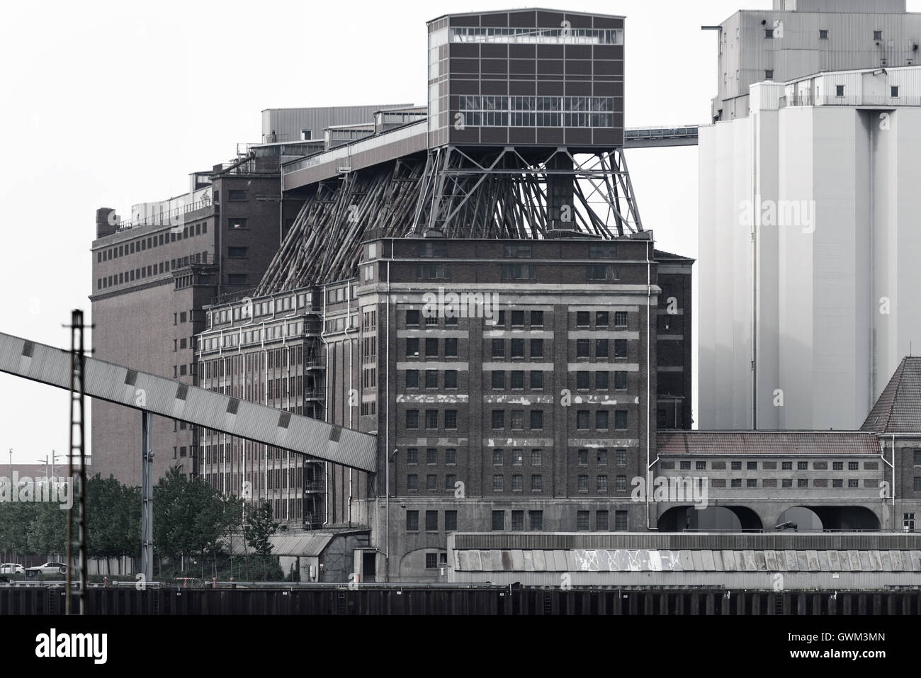 Harbour of Bremen, old wheat mill Stock Photo - Alamy