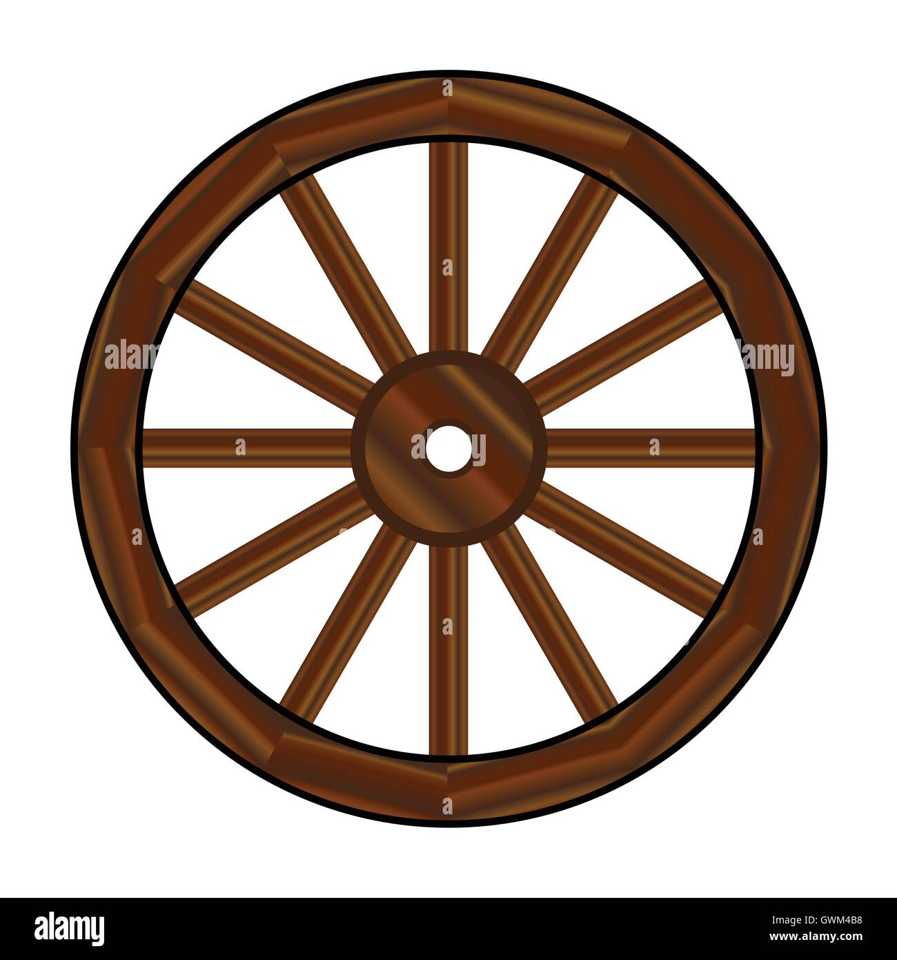 Wood spokes wheel Stock Vector Images - Alamy