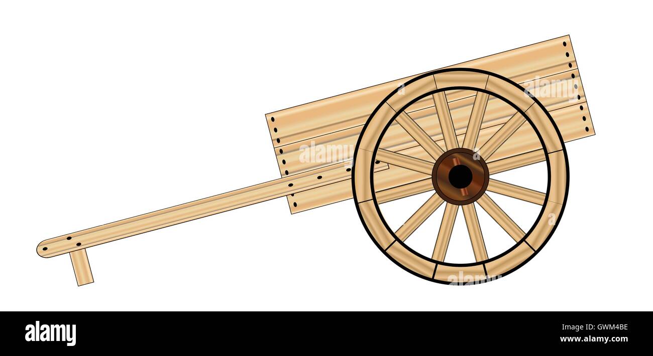 Hand pulled cart Stock Vector Images - Alamy