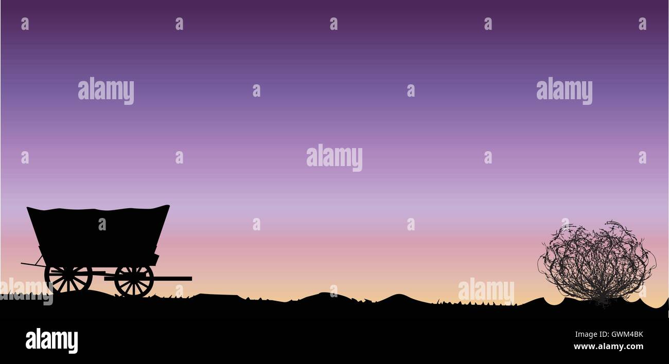 Covered wagon illustration hi-res stock photography and images - Alamy