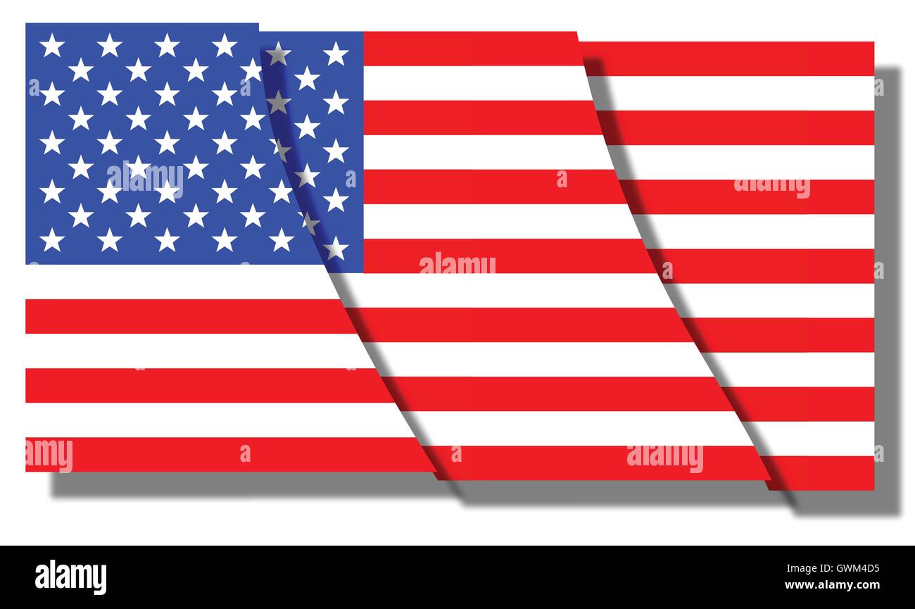 The 'Stars and Stripes' flag of the United States of America segmented ...