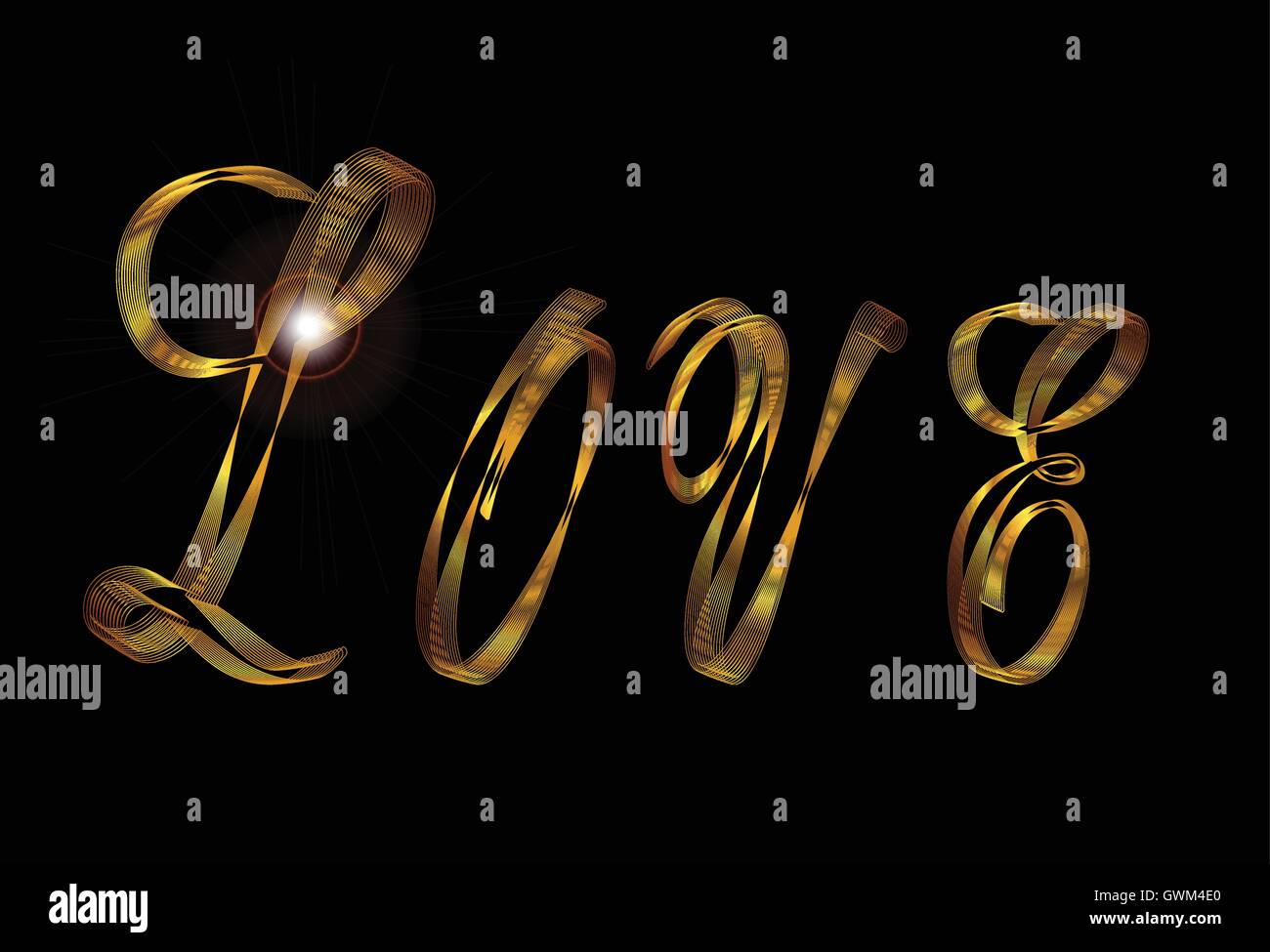 Golden threads Stock Vector Images - Alamy