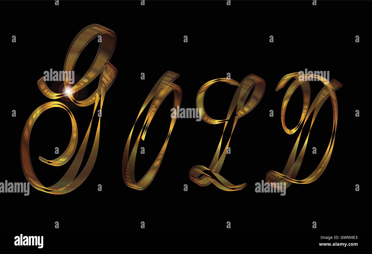 Golden type Stock Vector Images - Alamy