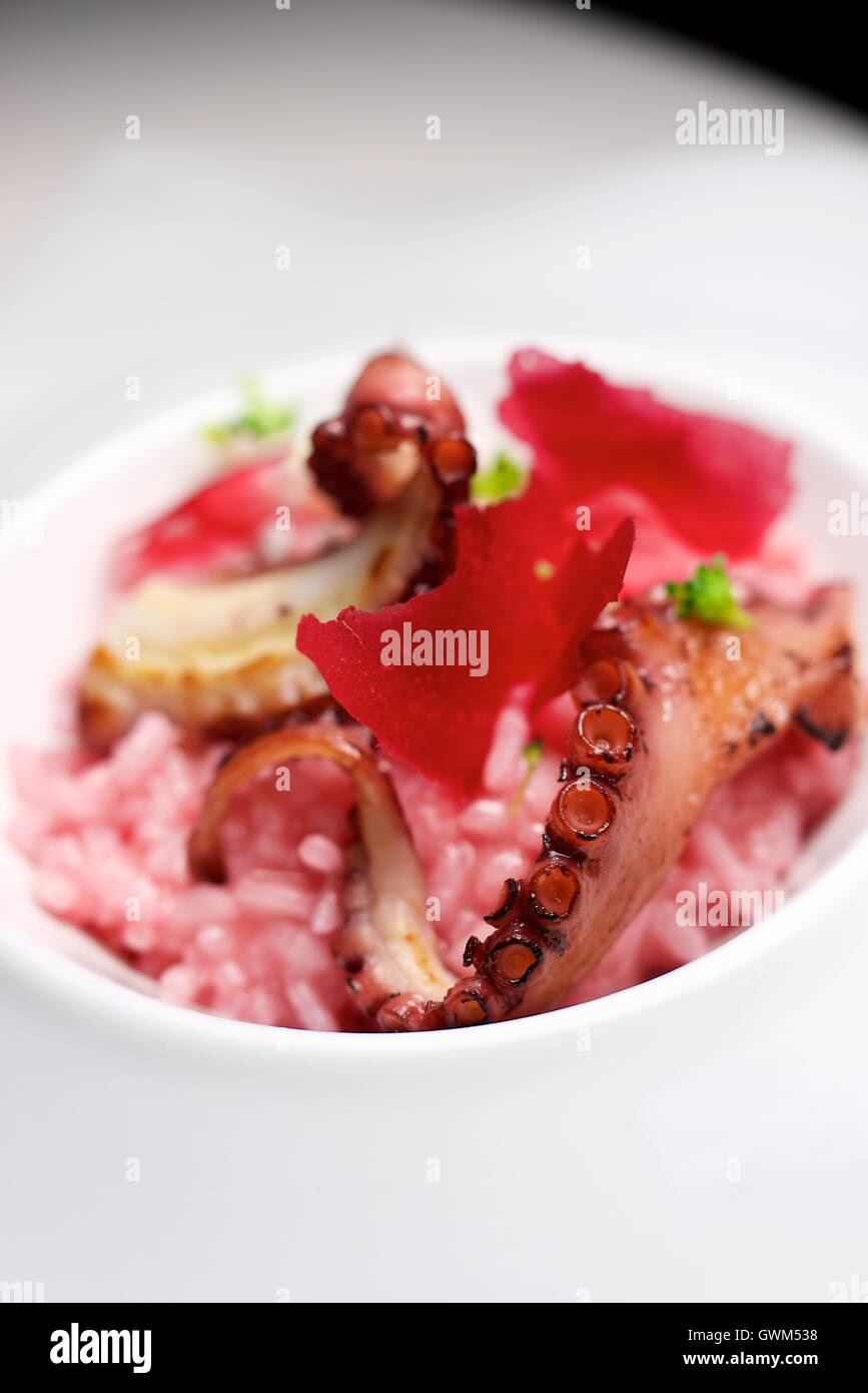 Food delicious risotto octopus hi-res stock photography and images - Alamy
