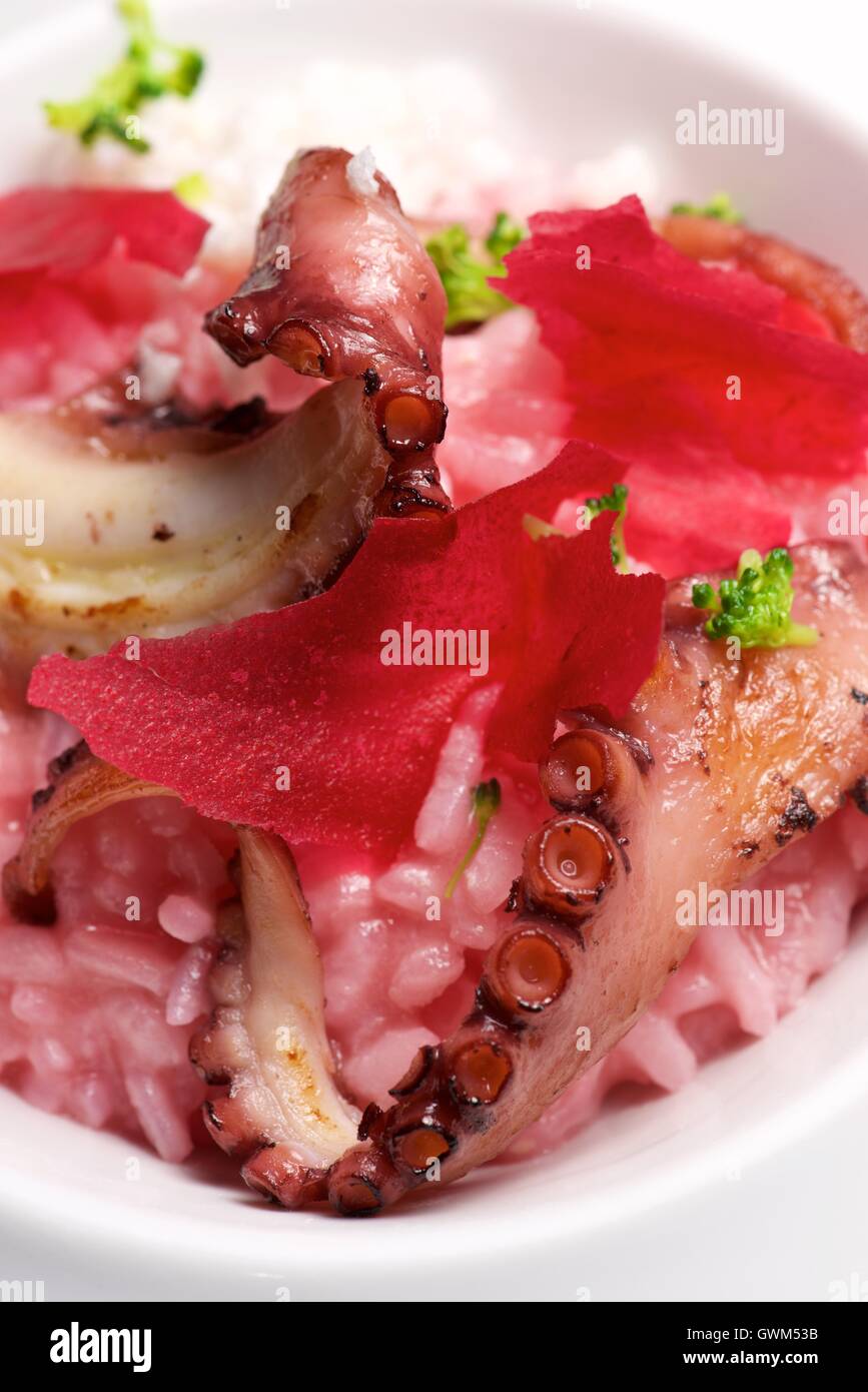 Gourmet food risotto octopus hi-res stock photography and images - Alamy