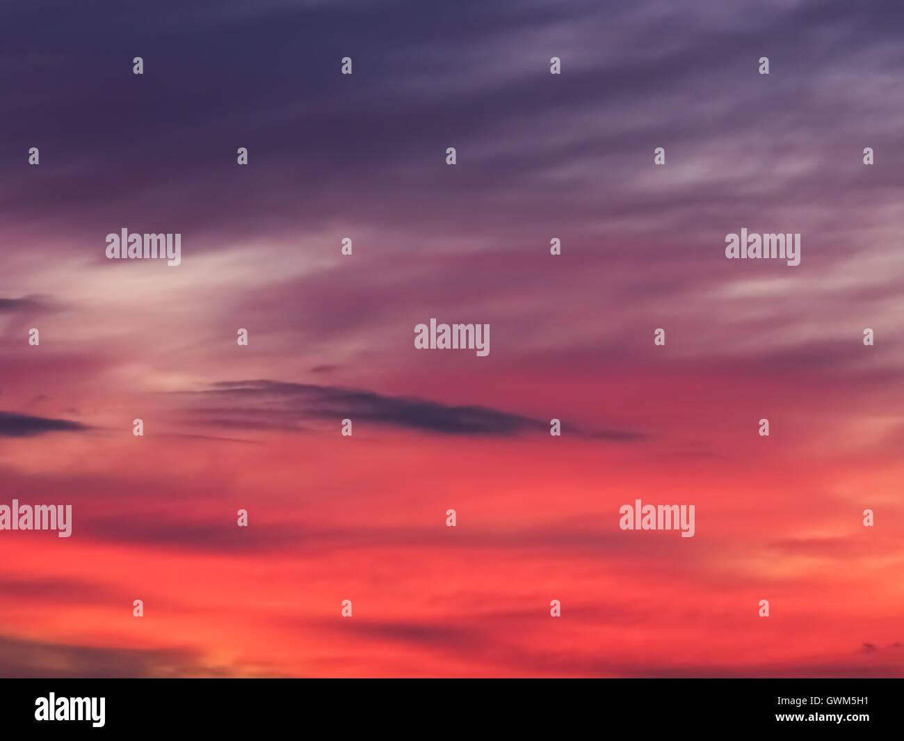 Colorful dramatic cloudy sky at dusk overlay Stock Photo - Alamy