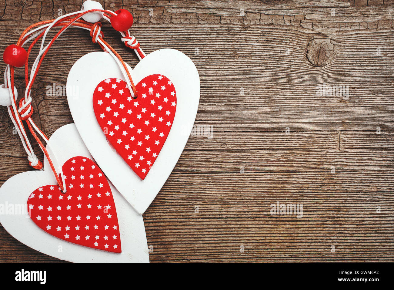 Red white heart hi-res stock photography and images - Alamy