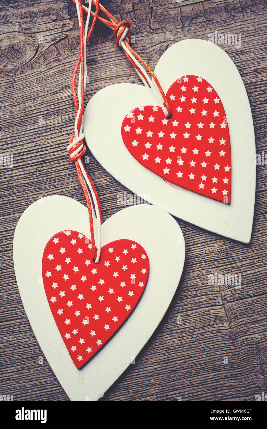 Red white heart hi-res stock photography and images - Alamy