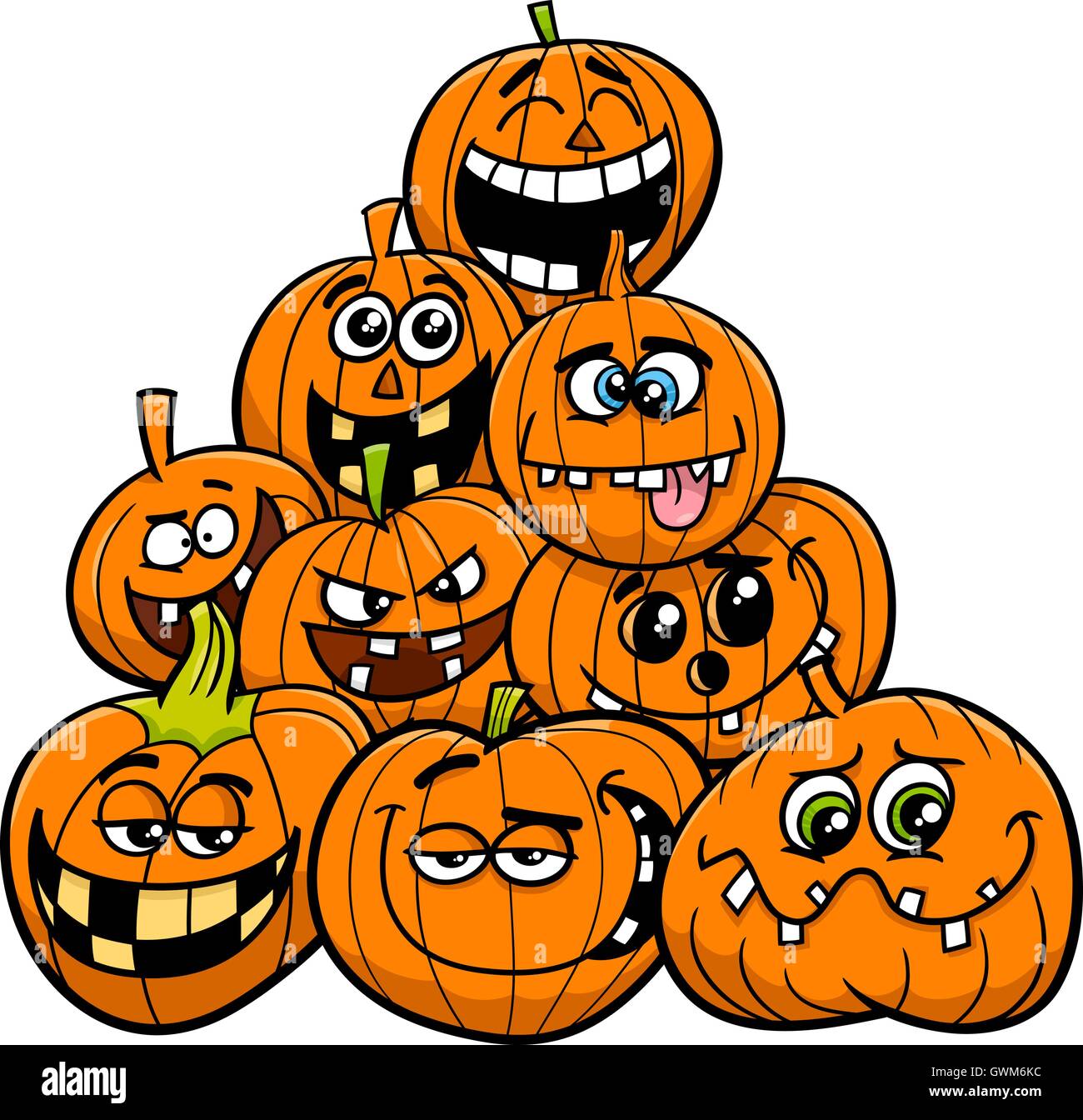 Cartoon pumpkins hi-res stock photography and images - Alamy