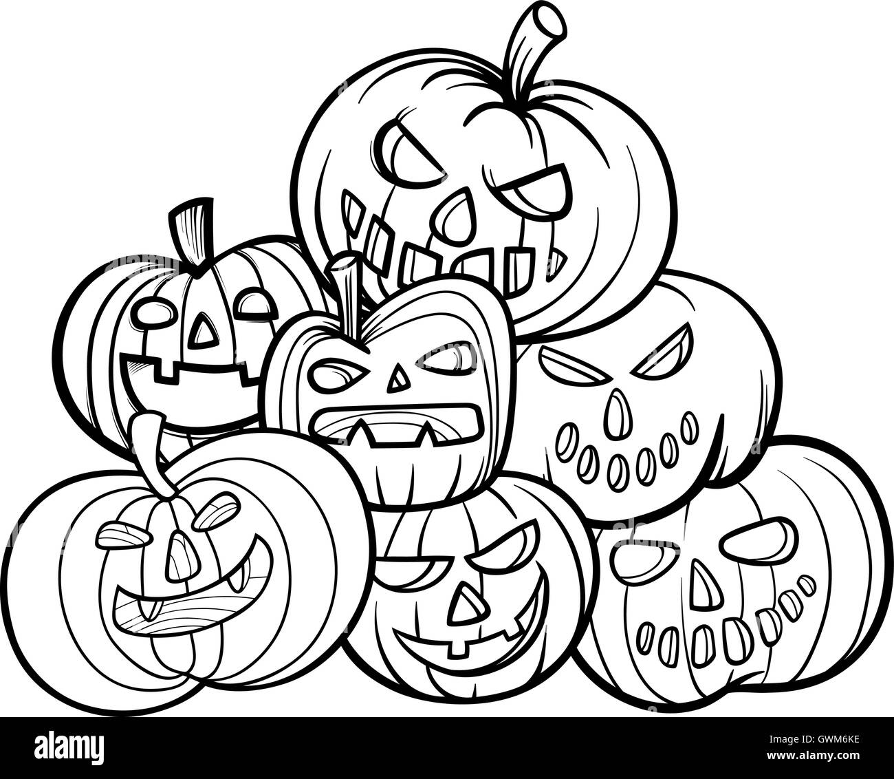 Halloween Clip Art Black And White Pumpkin