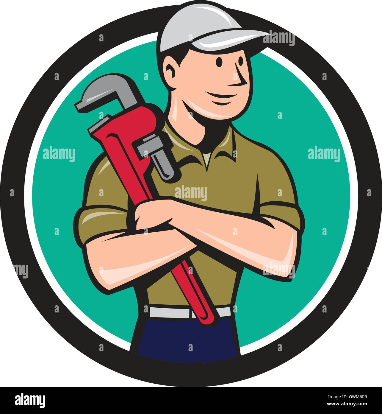 Man arms crossed holding Stock Vector Images - Alamy