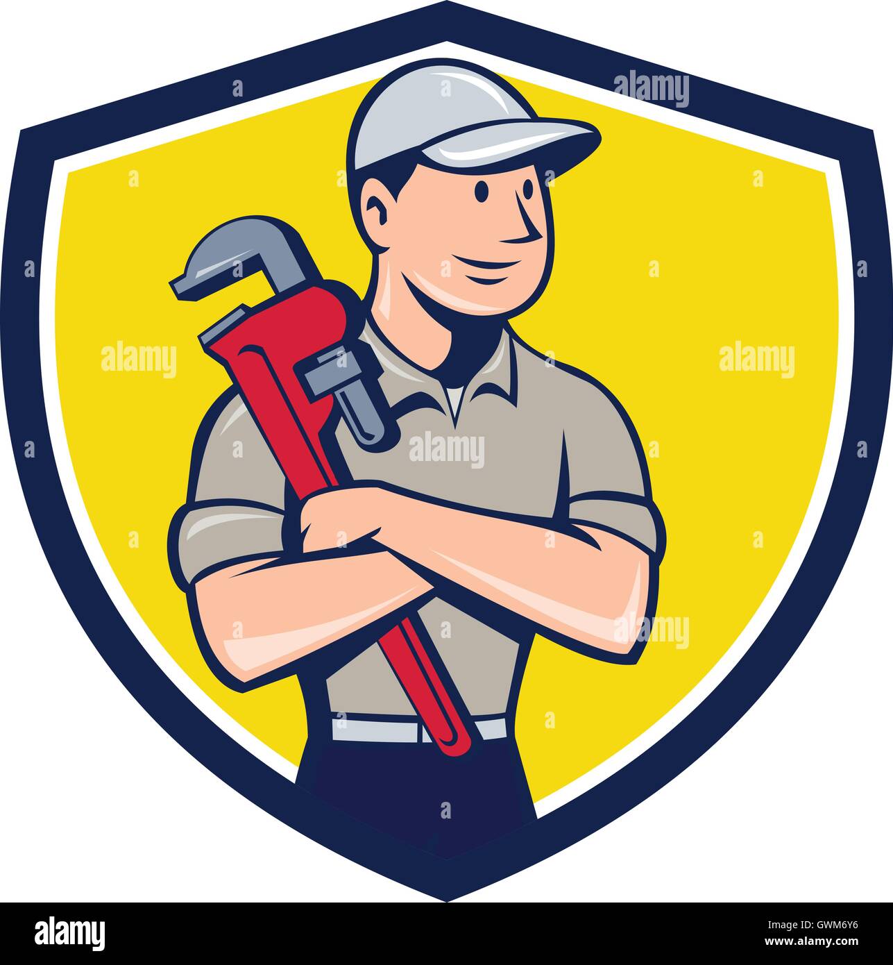 Man arms crossed holding Stock Vector Images - Alamy