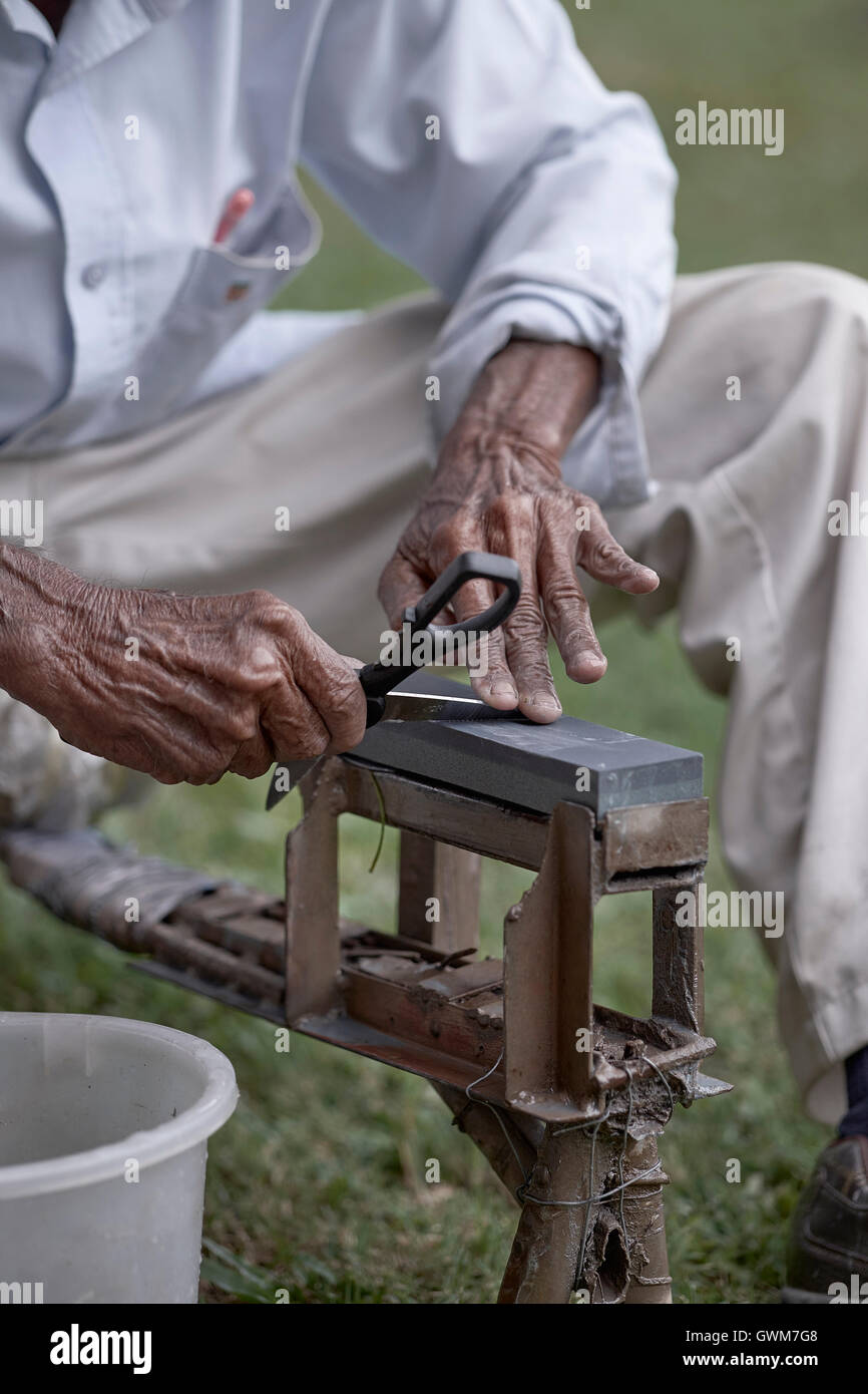 Closeup Sharpening Knife High Resolution Stock Photography and Images ...