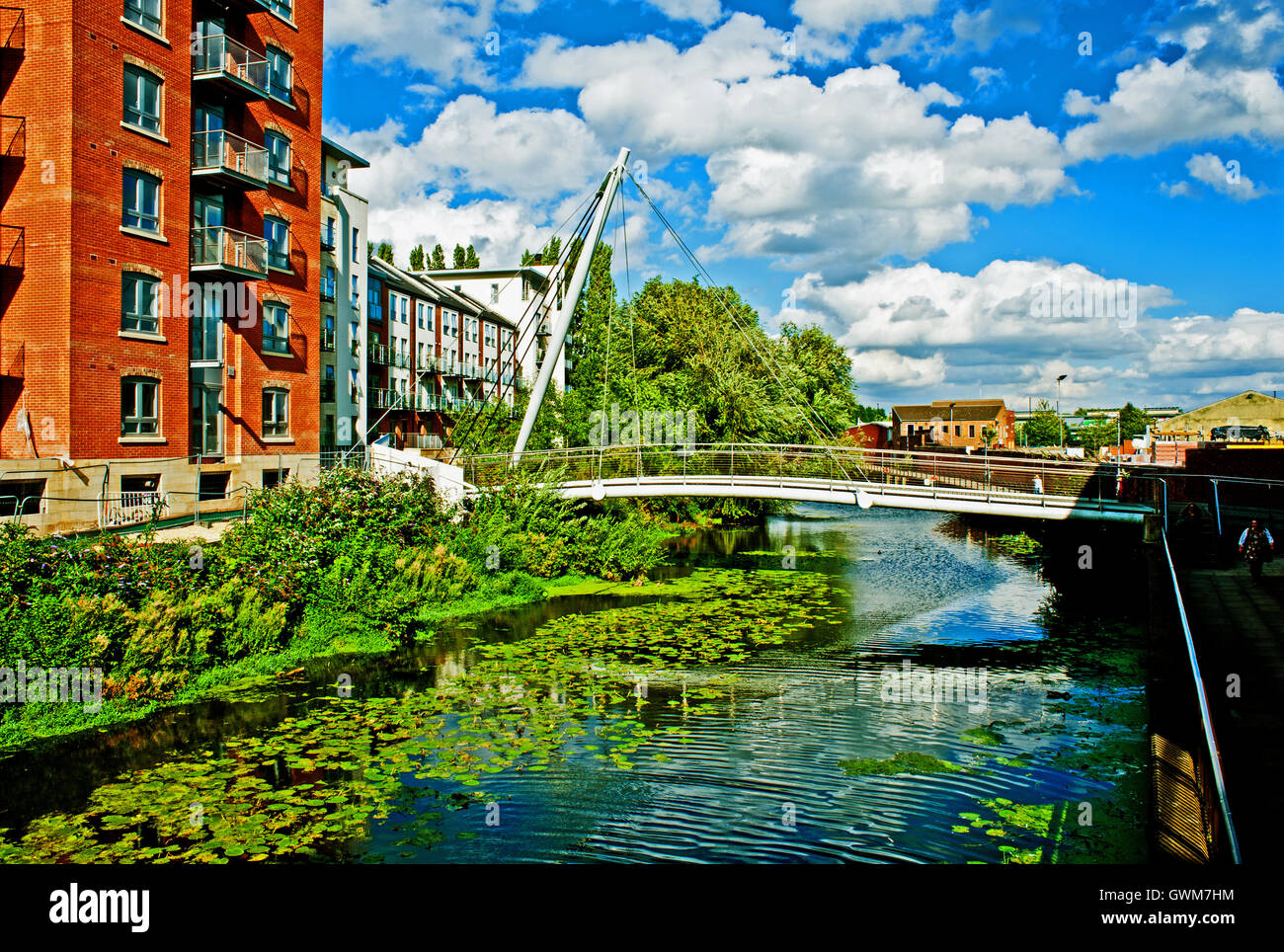 Hungate Bridge, Foss Island, York Stock Photo - Alamy