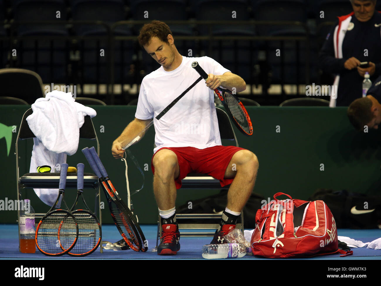 Great Britain's Andy Murray during the training session at the Emirates ...
