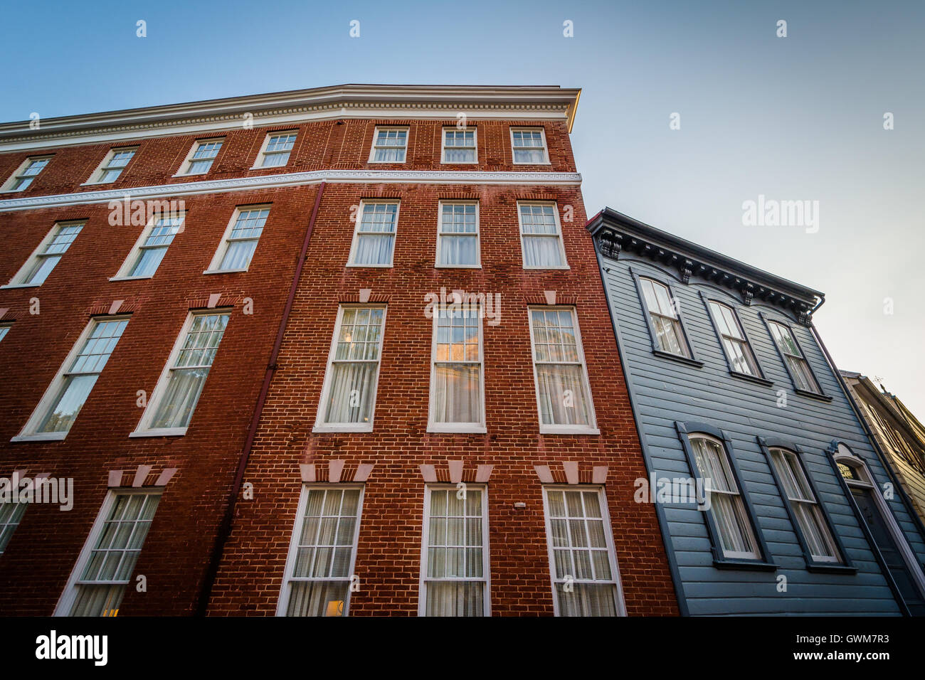 Historic brick buildings in downtown Annapolis, Maryland Stock Photo ...