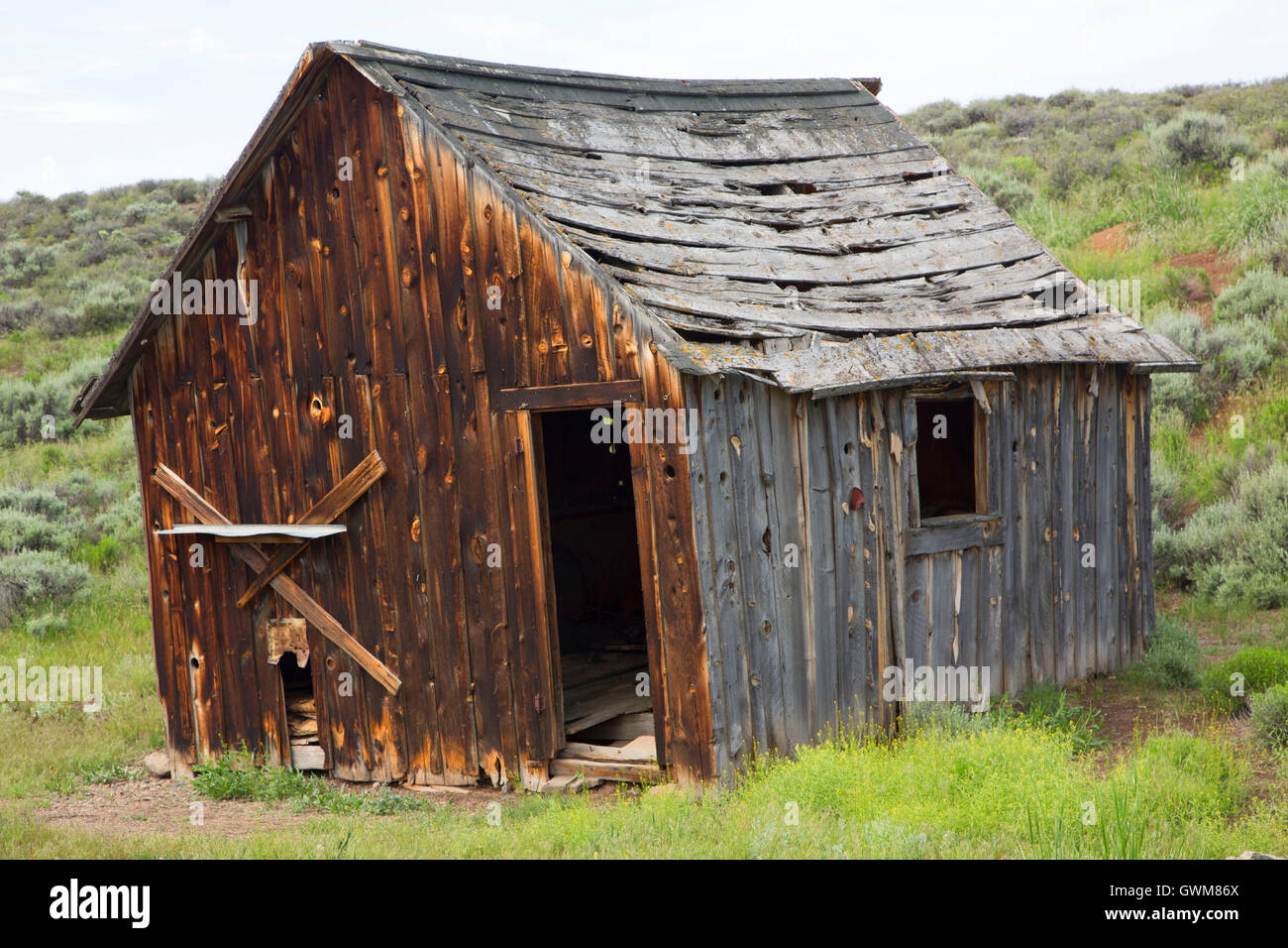West Rock Spring cabin, Sheldon National Wildlife Refuge, Nevada Stock ...