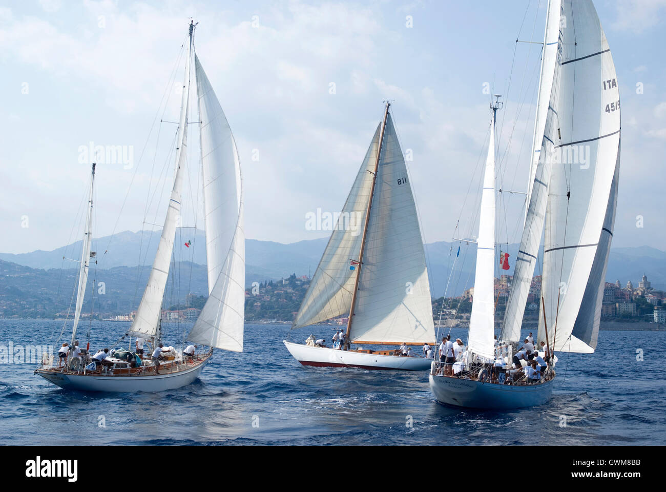 Classic yacht regatta Stock Photo - Alamy