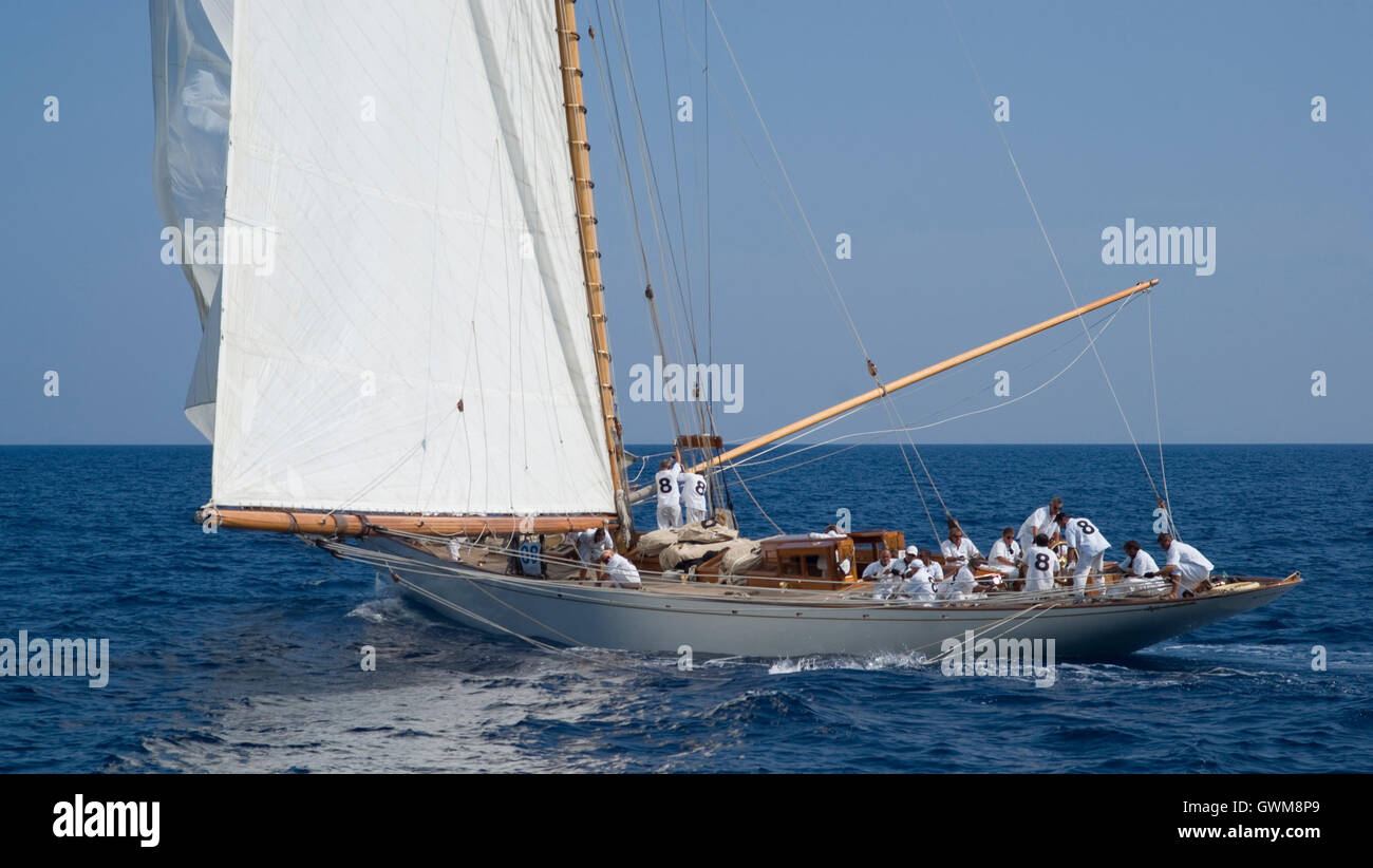 Classic yacht regatta Stock Photo - Alamy