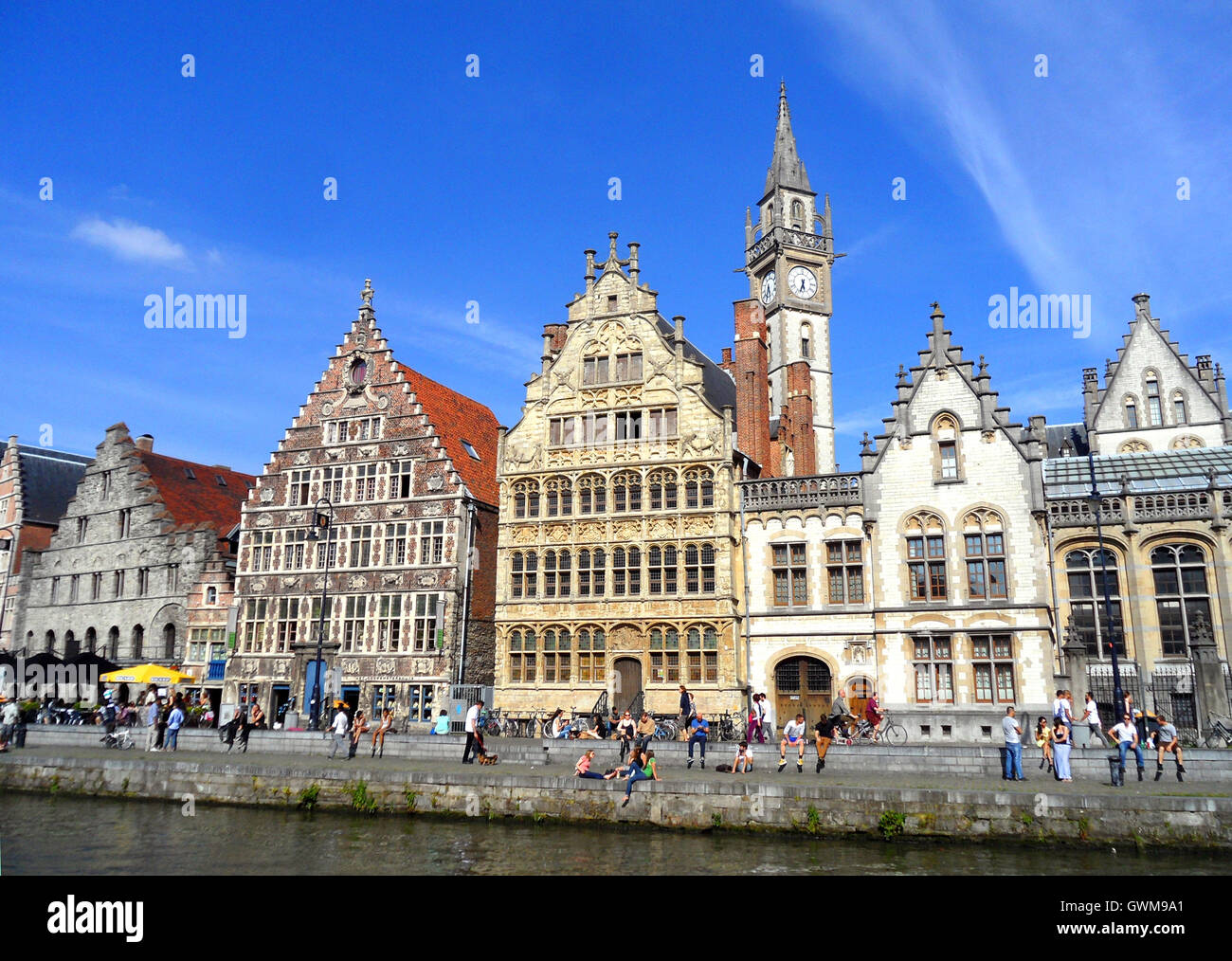 Graslei District of Gent, Belgium Stock Photo - Alamy