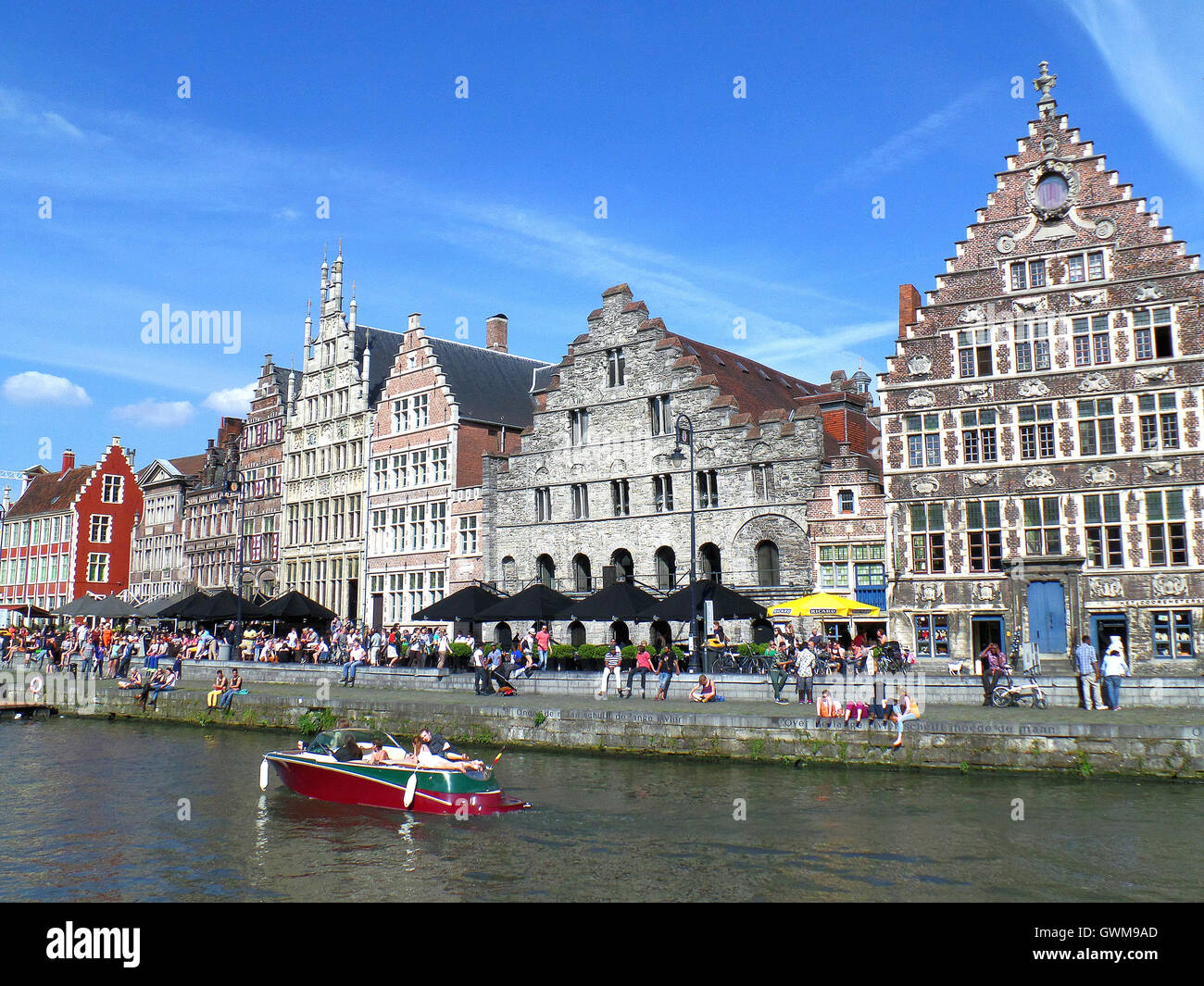 Graslei District of Gent, Belgium Stock Photo - Alamy