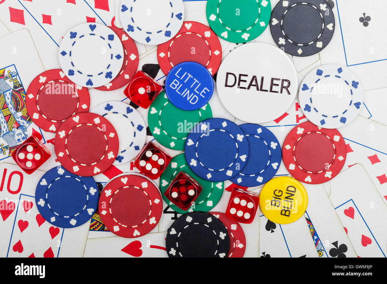 Dice and playing cards hi-res stock photography and images - Alamy