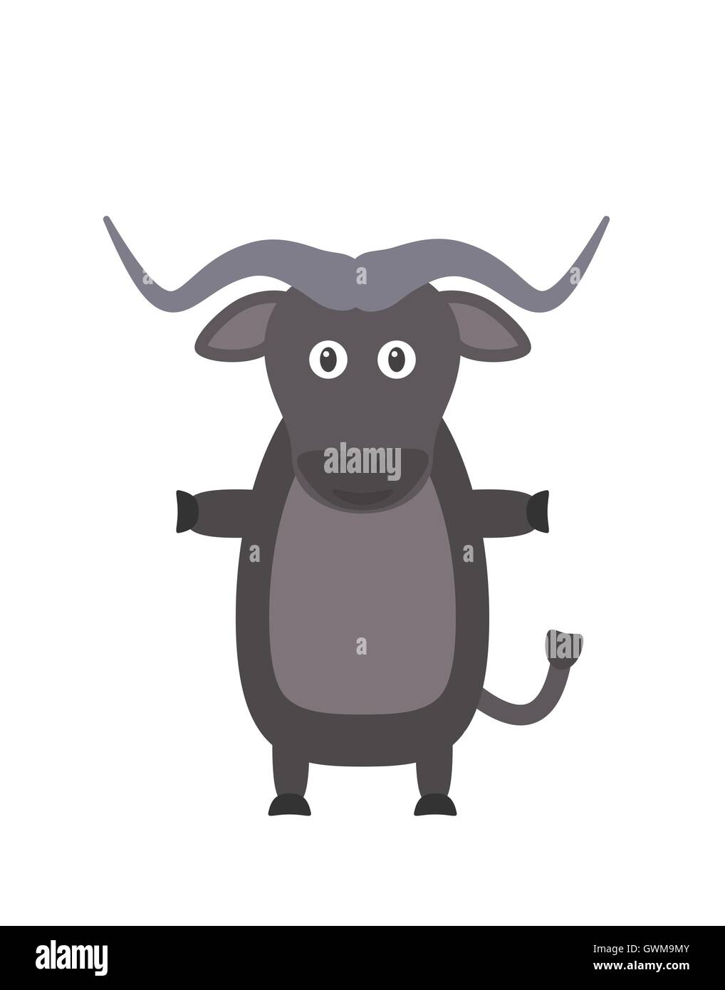 Cartoon Illustration Funny African Buffalo High Resolution Stock ...