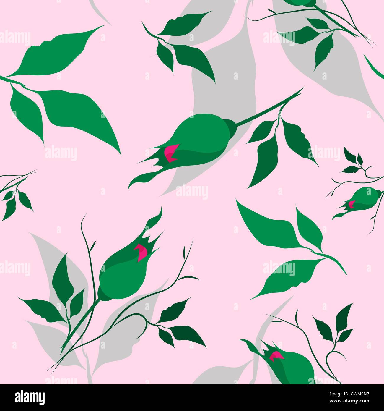 seamless floral vector pattern Stock Vector Image & Art - Alamy