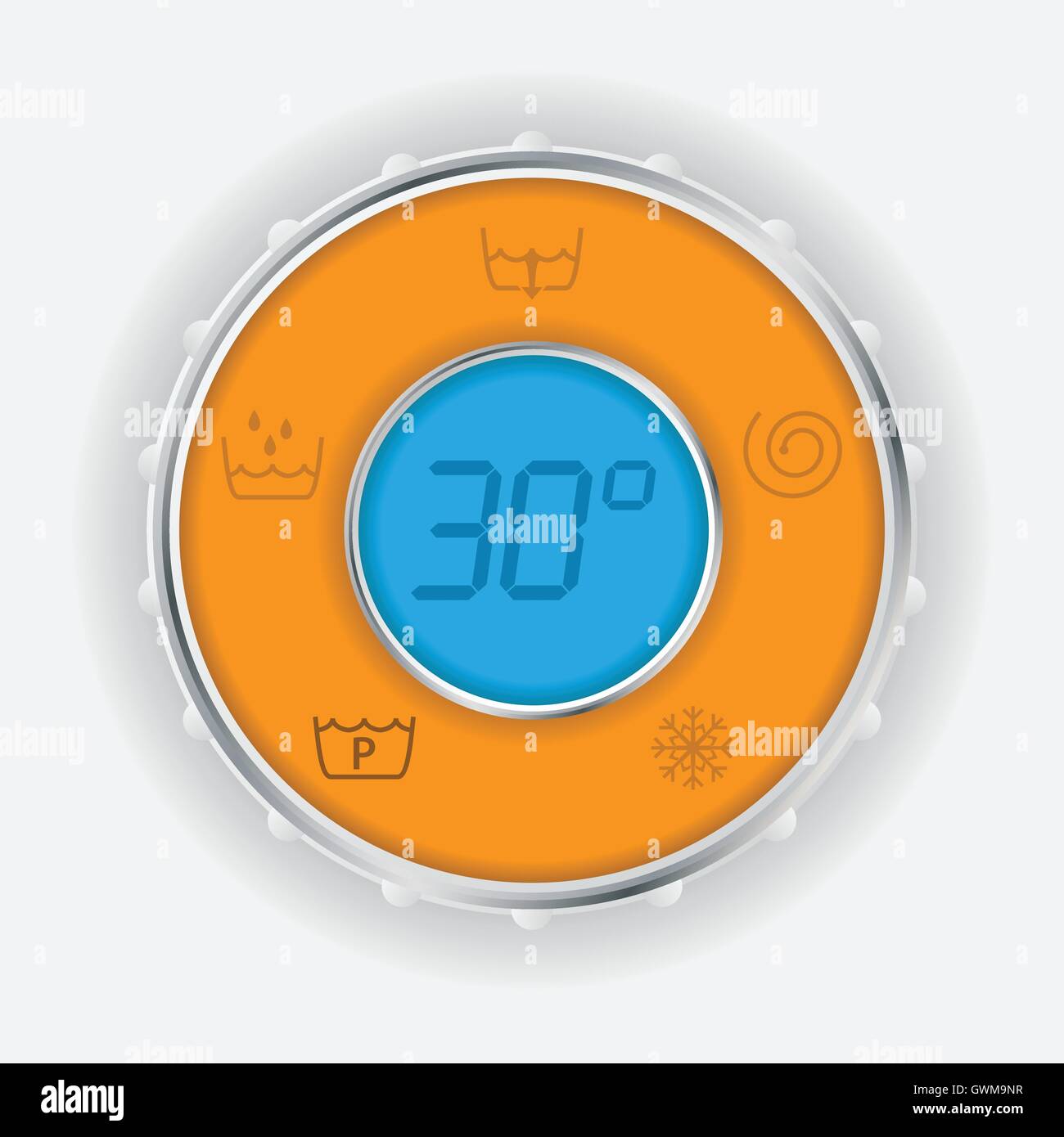 Wash machine control panel with dual color lcd Stock Vector Image & Art ...