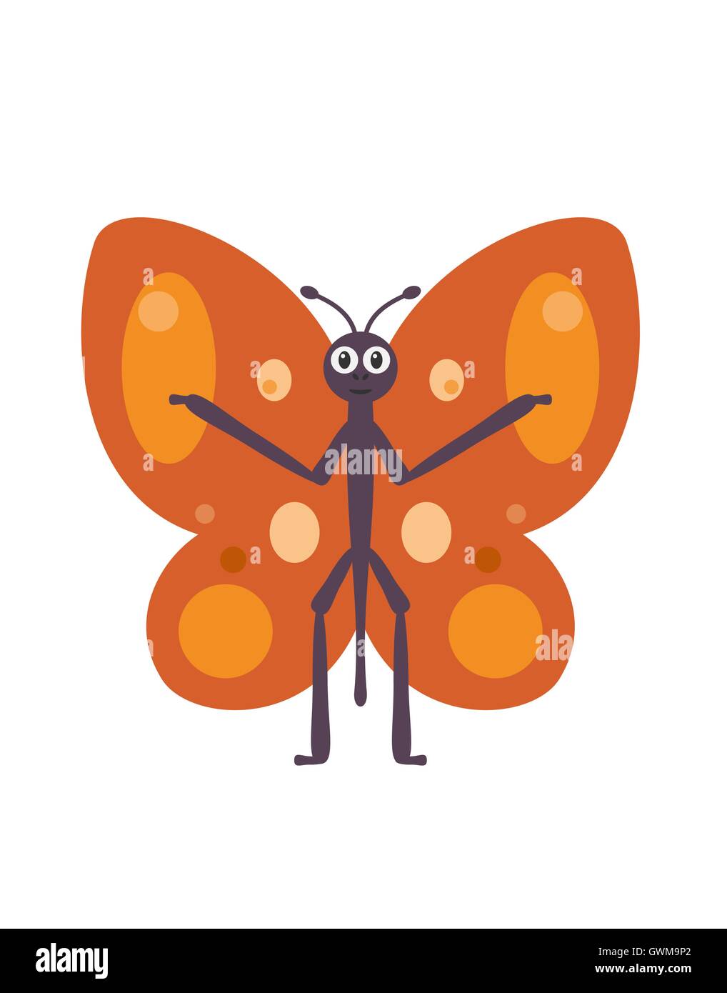 Funny butterfly character Stock Vector Image & Art - Alamy