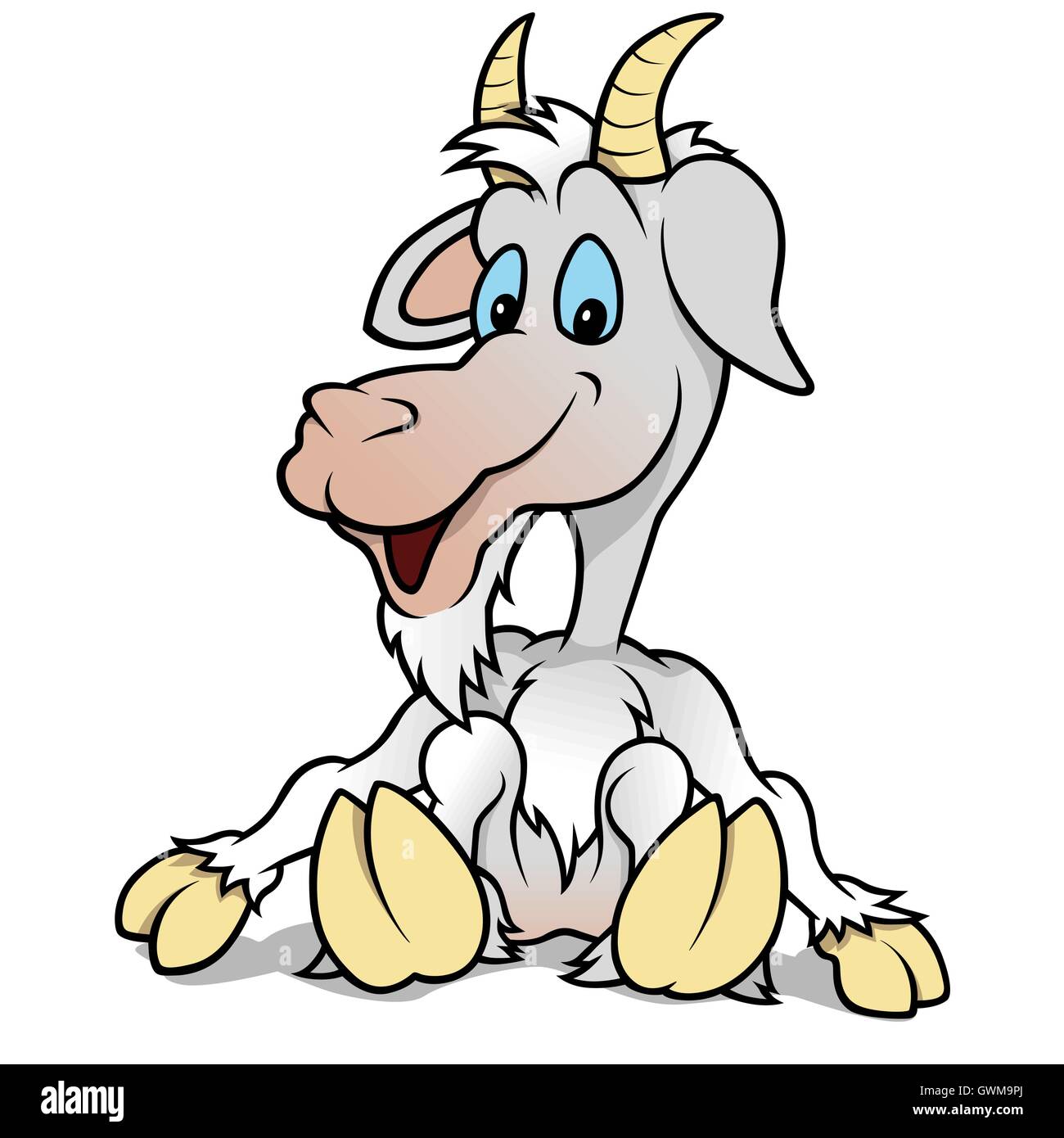 Goat is sitting Stock Vector Images - Alamy