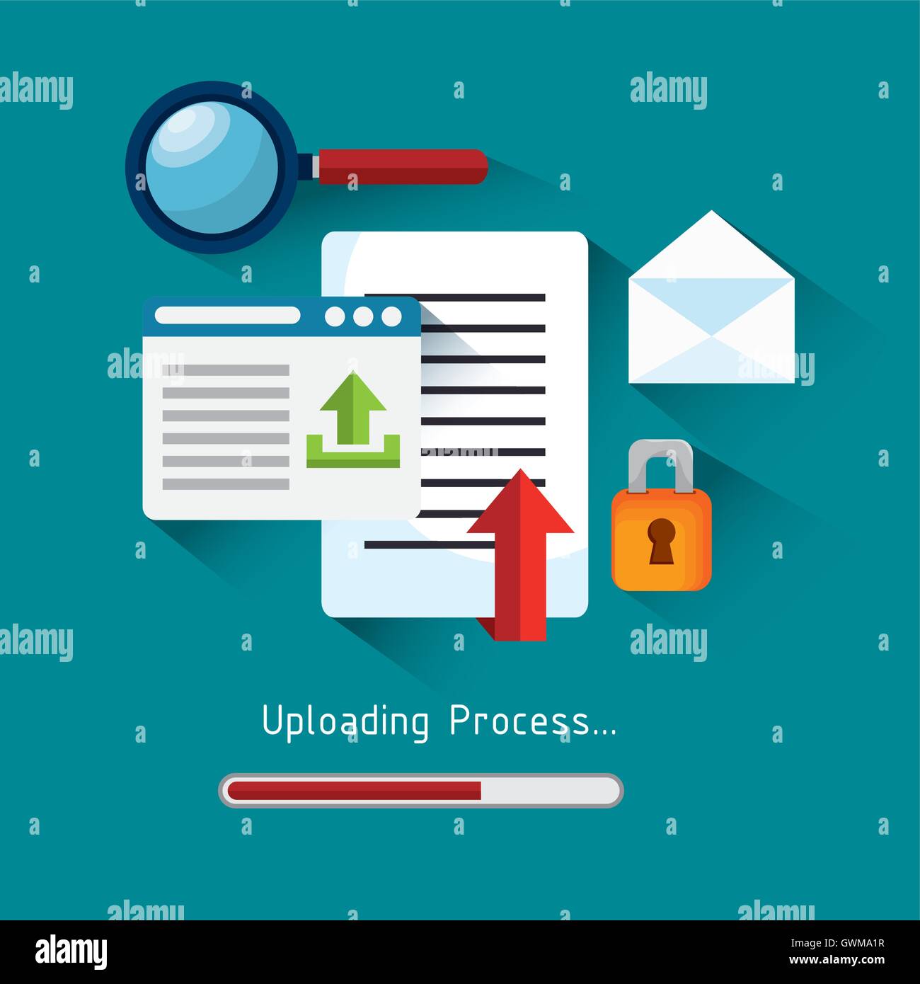 set upload process design isolated Stock Vector Image & Art - Alamy